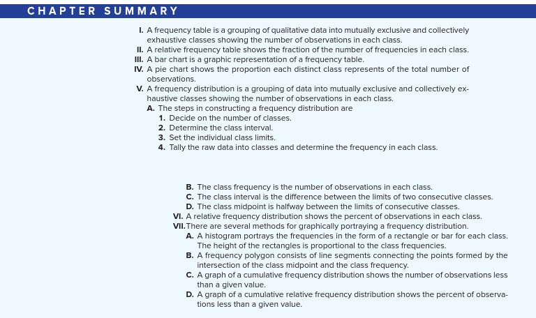 Chapter 2 Summary | Download Free PDF | Statistics