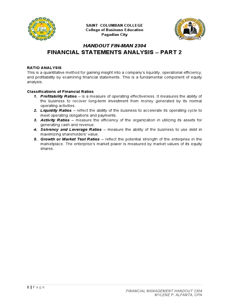 Handout Fin Man 2304 | PDF | Dividend | Equity (Finance)