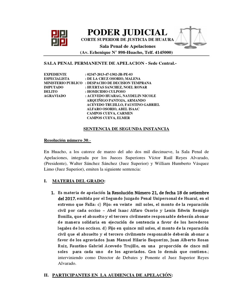 Exp. 2347 2013 Declarar Nula La Reparacion Civil 27 12 2019 12 24 33 | PDF | Sentencia (ley ...
