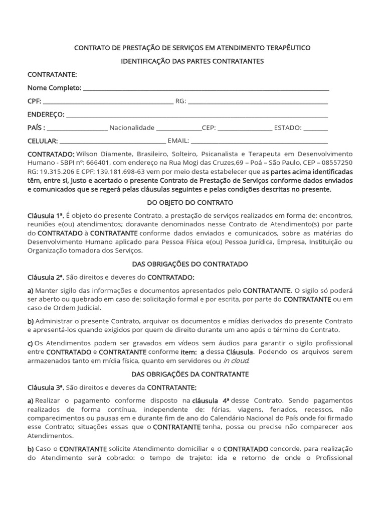 Contrato de Prestação de Serviços em | PDF | Business Contrato de Prestação de Serviços em | PDF | Business