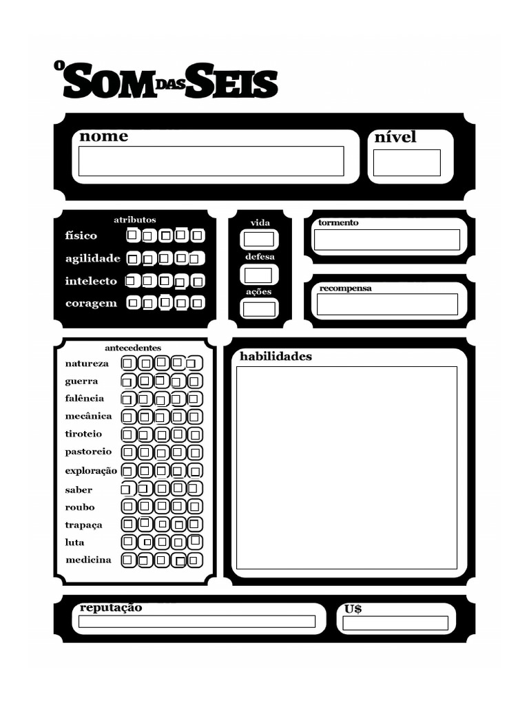 Ficha Som Das Seis Editavel | PDF