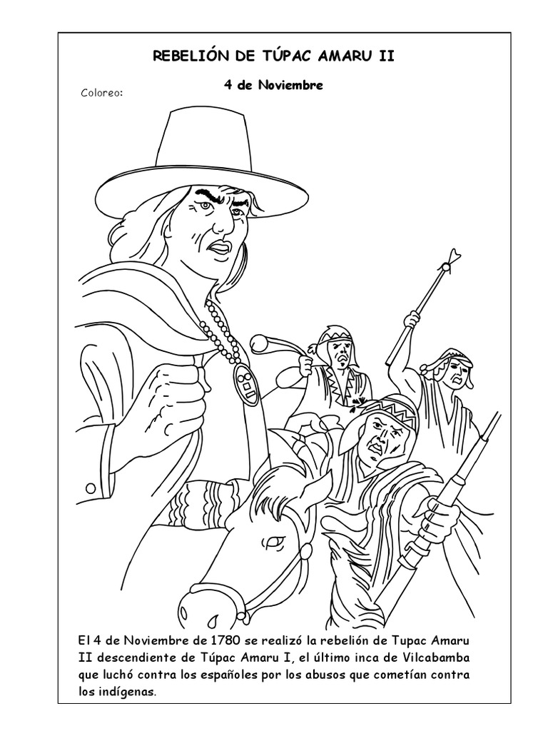 Dibujos de la Rebelión de Tupac Amaru II | PDF | Historia | Libros para ...