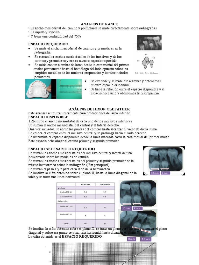 Analisis de Nance y Hixon Oldfather | PDF | Odontología | Boca