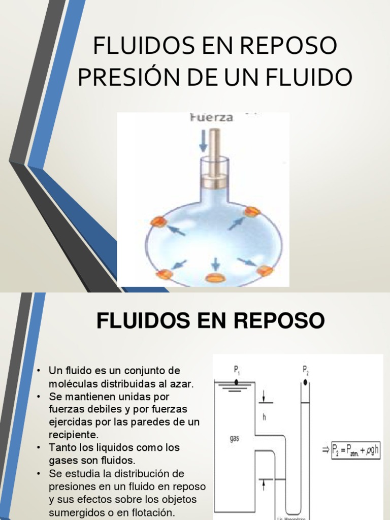 Presión y Fuerzas en Fluidos en Reposo | PDF | Flotabilidad | Presión