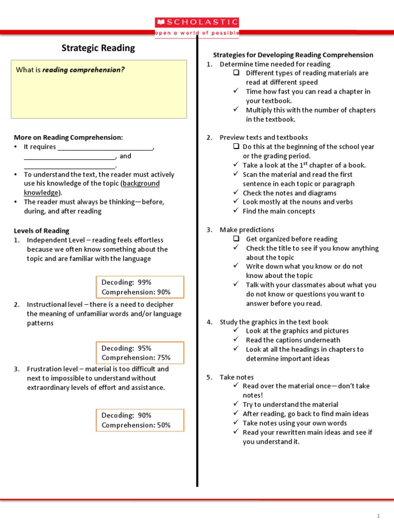 CRR Strand 1 Strategic Reading Handouts 2023 | PDF | Adolf Hitler ...