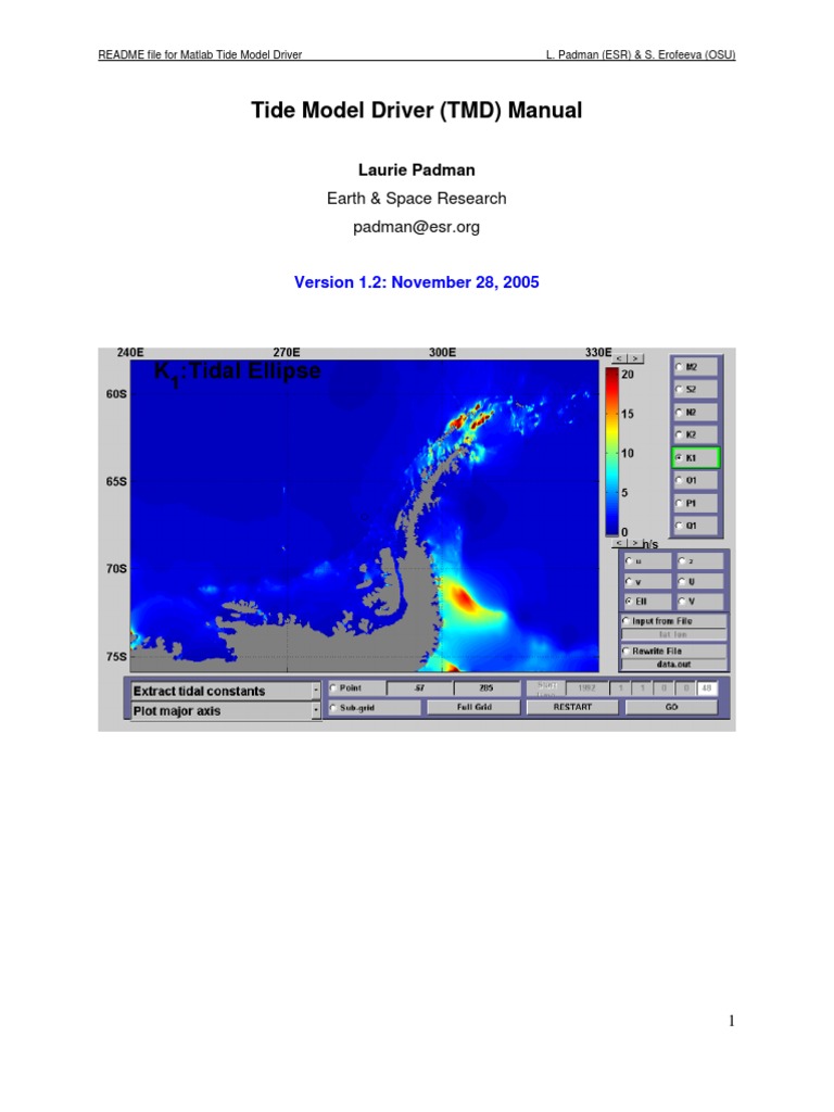 Matlab Tide Model Driver Manual | PDF | Tide | Scripting Language
