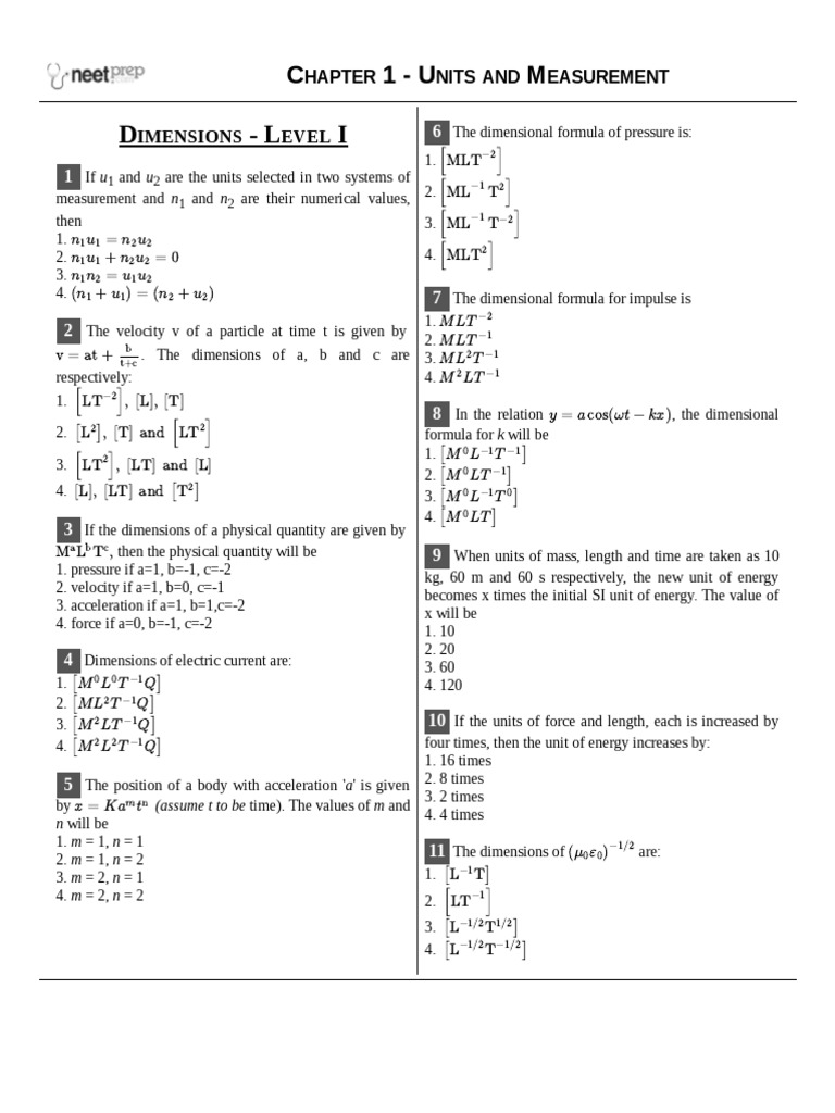 Chapter 1 - Units and Measurement | Download Free PDF | Significant Figures | Density
