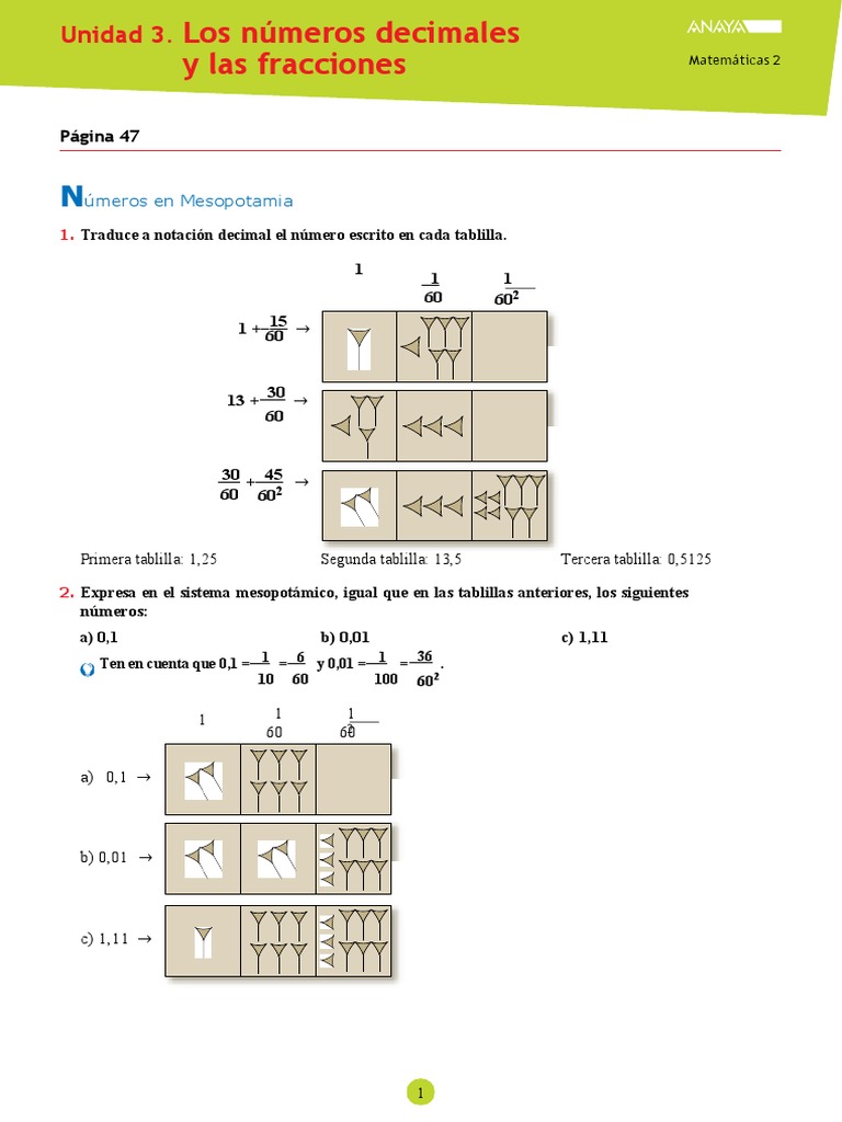 Ejercicios de Fracciones y Decimales Resueltos | PDF | Notación ...