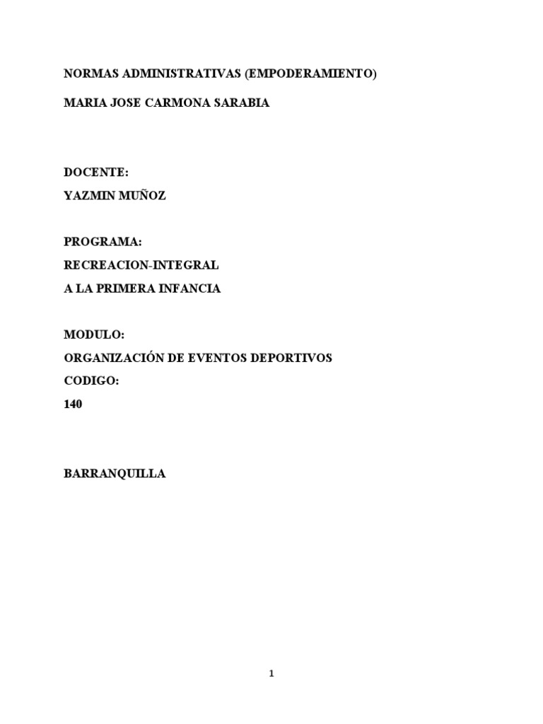 Taller de F.B Normas Administrativas | PDF | Empoderamiento