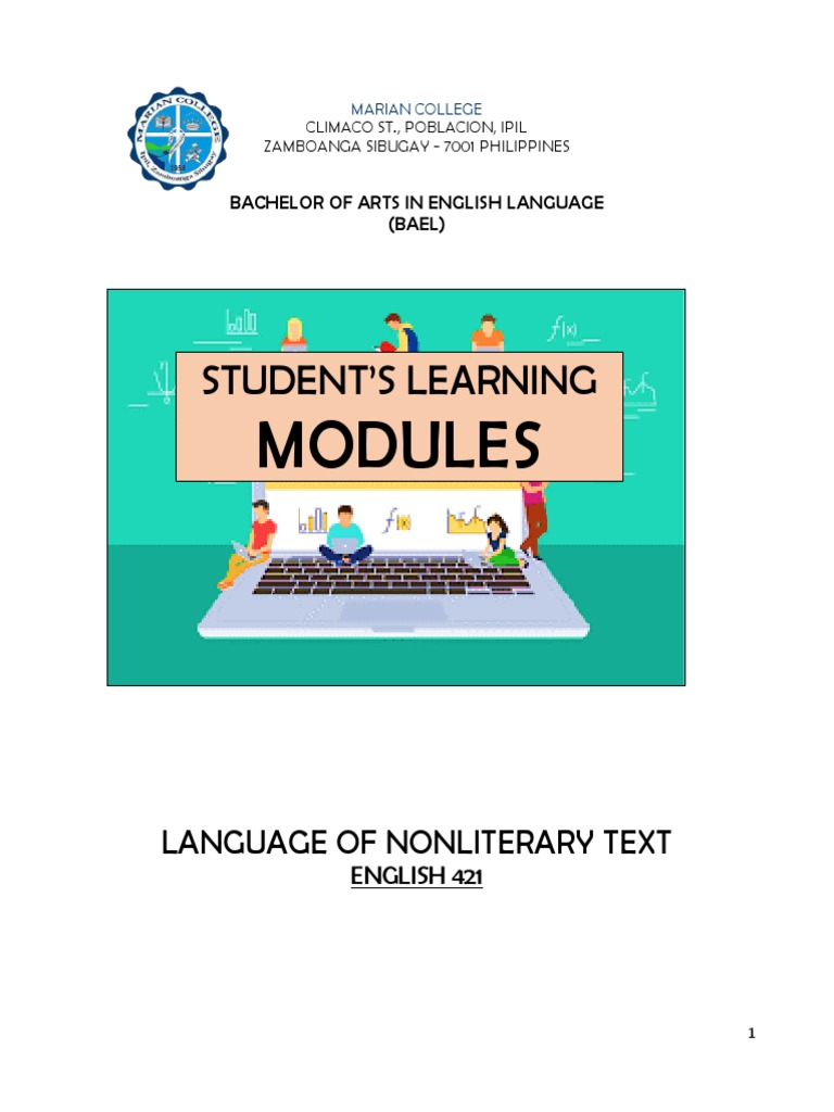 ENGLISH 421 Lang. of Non Literary Text | PDF | Sentence (Linguistics ...