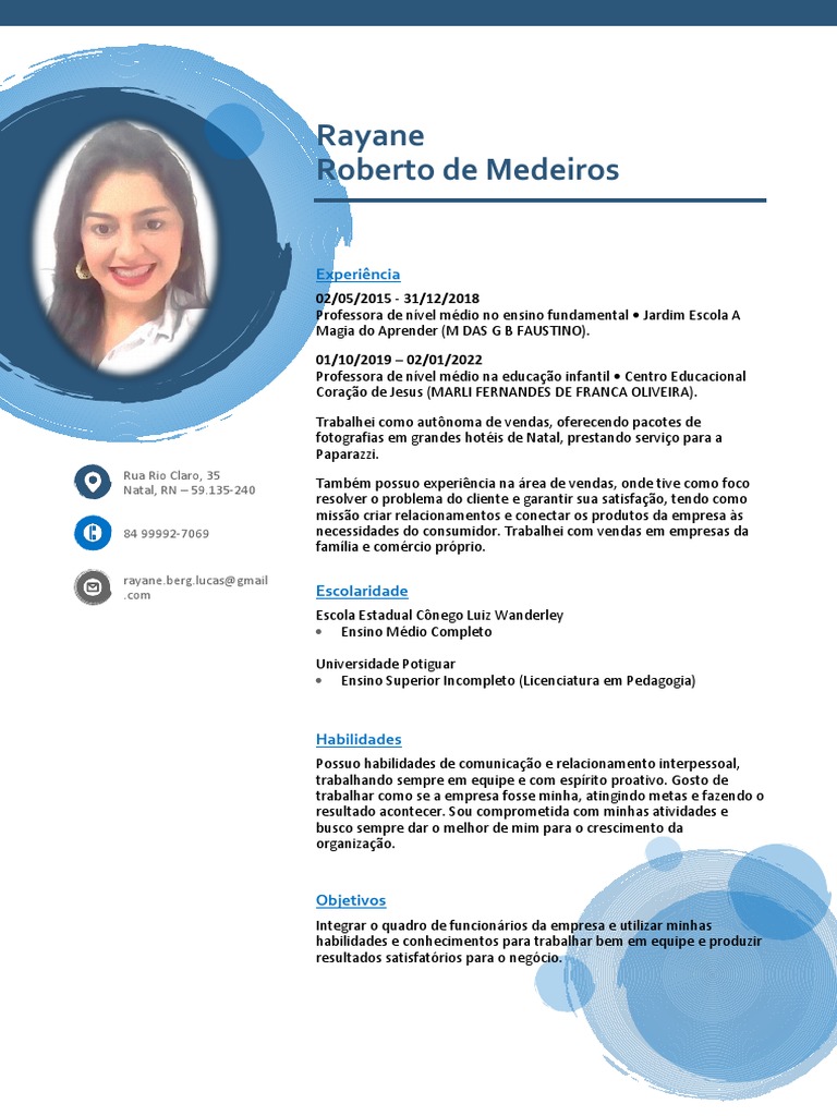 Currículo Rayane | PDF