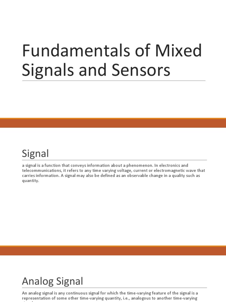 Fundamentals of Mixed Signals and Sensors PDF | PDF | Computers