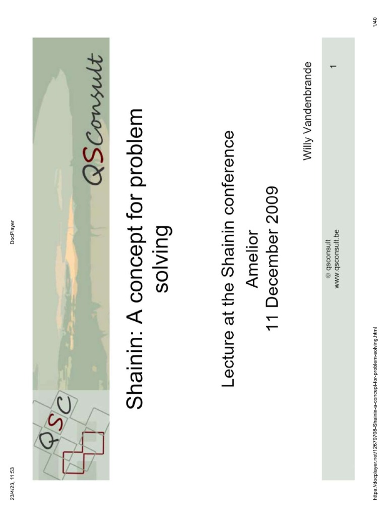 Dorian Shainin | PDF