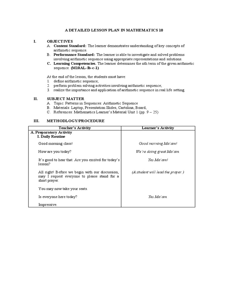 DLP in Arithmetic Sequence For DEMO | PDF | Sequence | Learning