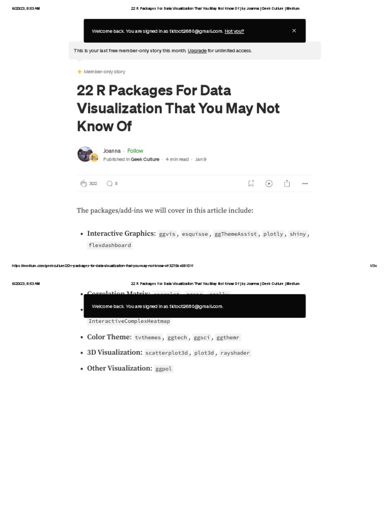 22 R Packages For Data Visualization That You May Not Know of - by ...