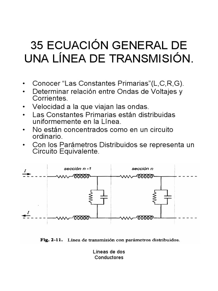 35 Ecuación General de Una Línea de Transmisión | PDF