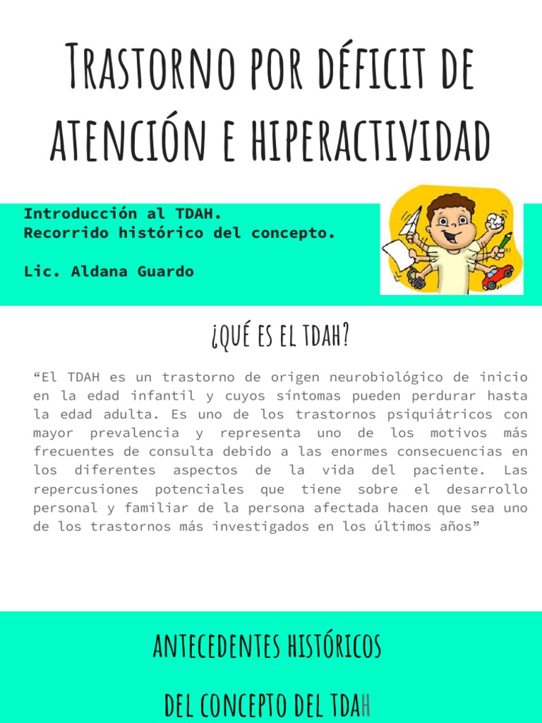 Introducción Al Tdah | PDF | Desorden hiperactivo y deficit de atencion | Ciencias del ...