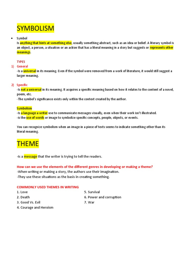 SYMBOLISM | PDF | Travel Literature | Narrative