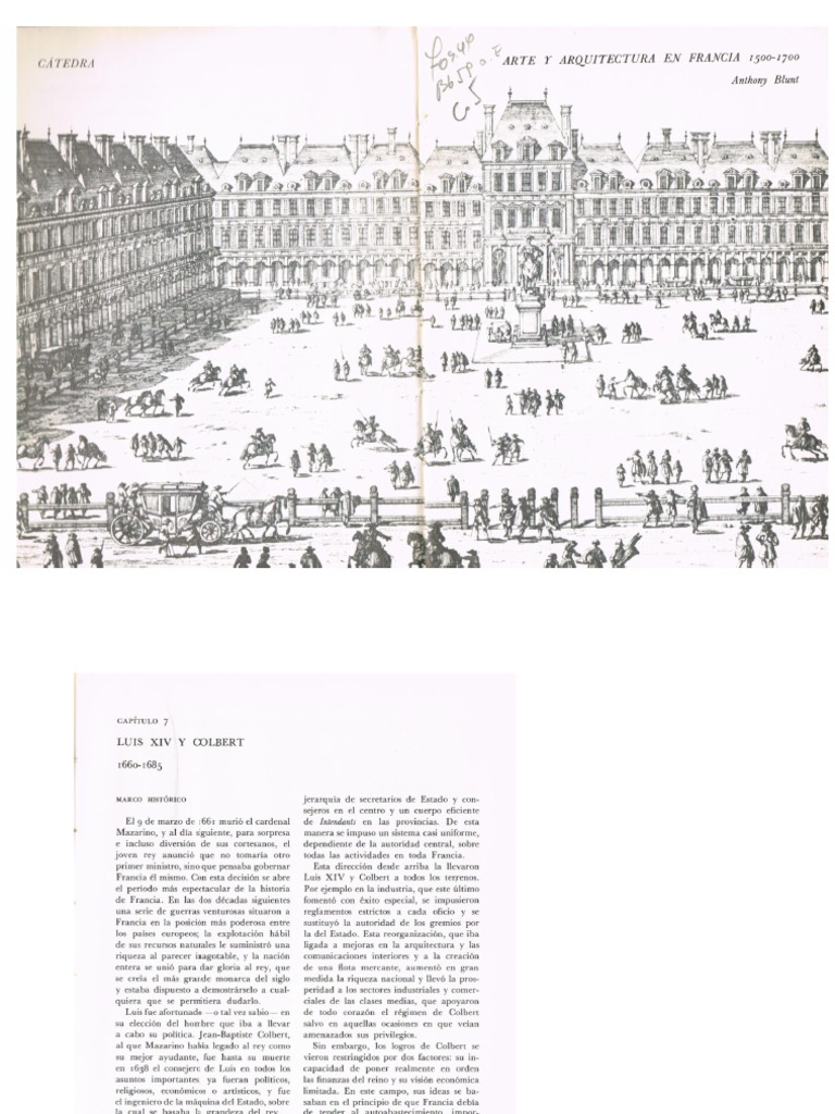 Lectura 08_BLUNT_Arte y arquitectura en Francia Luis XIV y Colbert 1660-1685 | PDF
