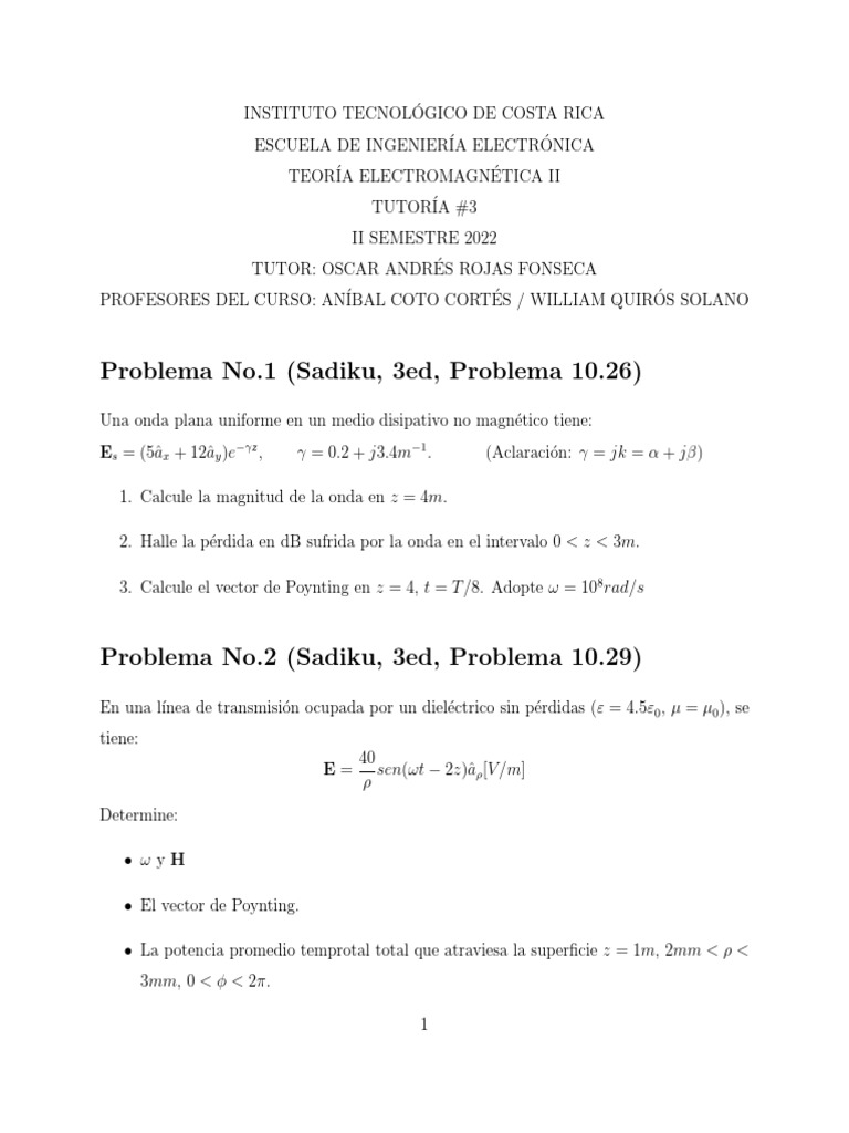 Problemas Electromagnéticos Avanzados | PDF | Ciencia y matemáticas | Tecnología