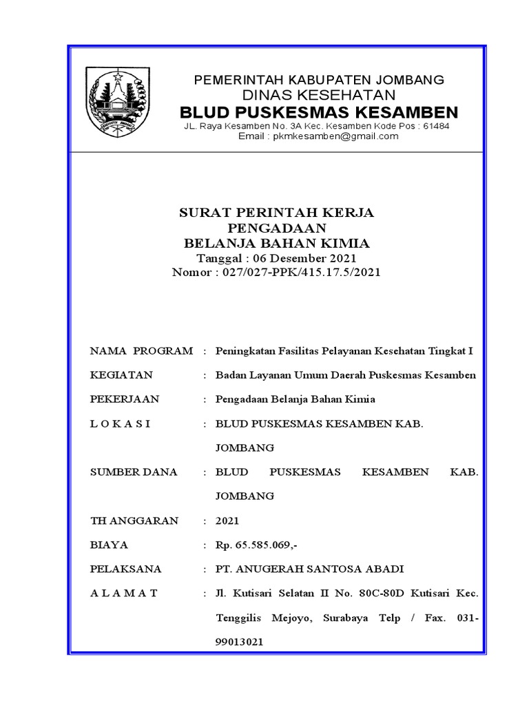 Cover SPK Kesamben | PDF