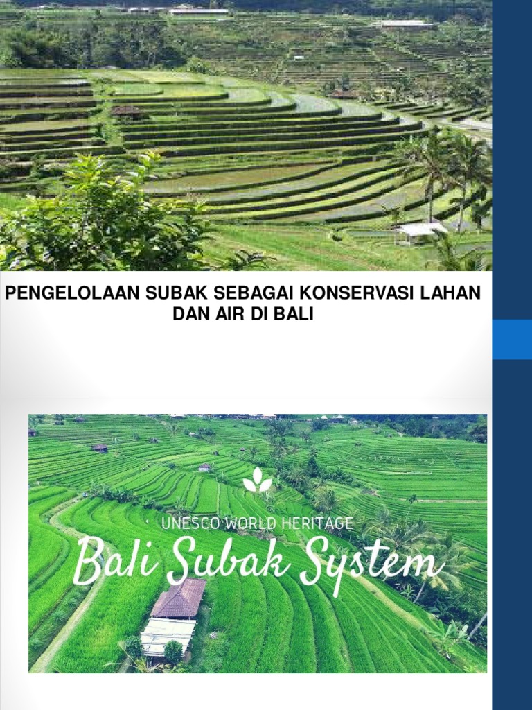 Minggu 11- SUBAK SEBAGAI KONSERVASI LAHAN DAN AIR | PDF