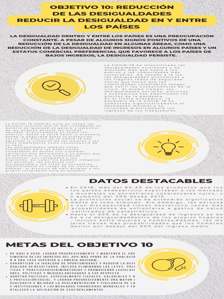 Infografía Los 17 ODS | PDF | Desigualdad económica | Discriminación y ...