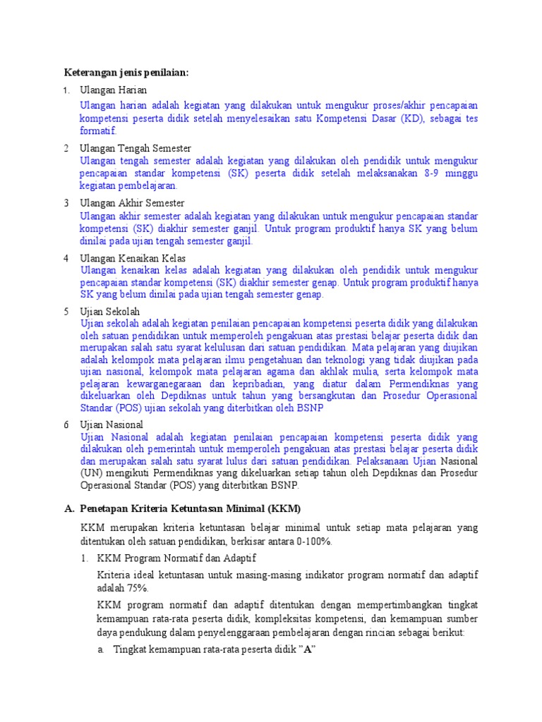 Pedoman Penentuan SKM | PDF