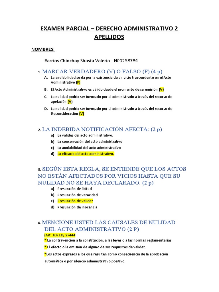 Examen Parcial Admin 2 | PDF | Gobierno | Justicia
