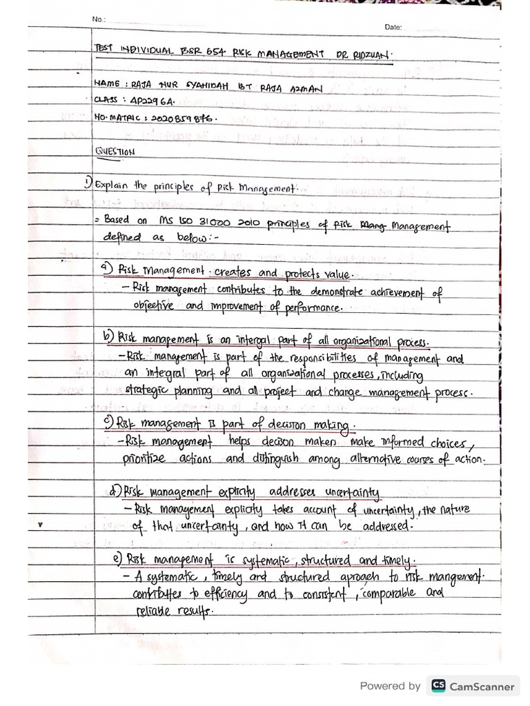 Test Risk Management | PDF