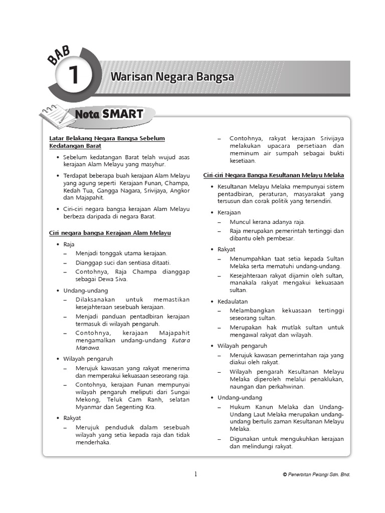 Nota Ringkas Sejarah t4 | PDF