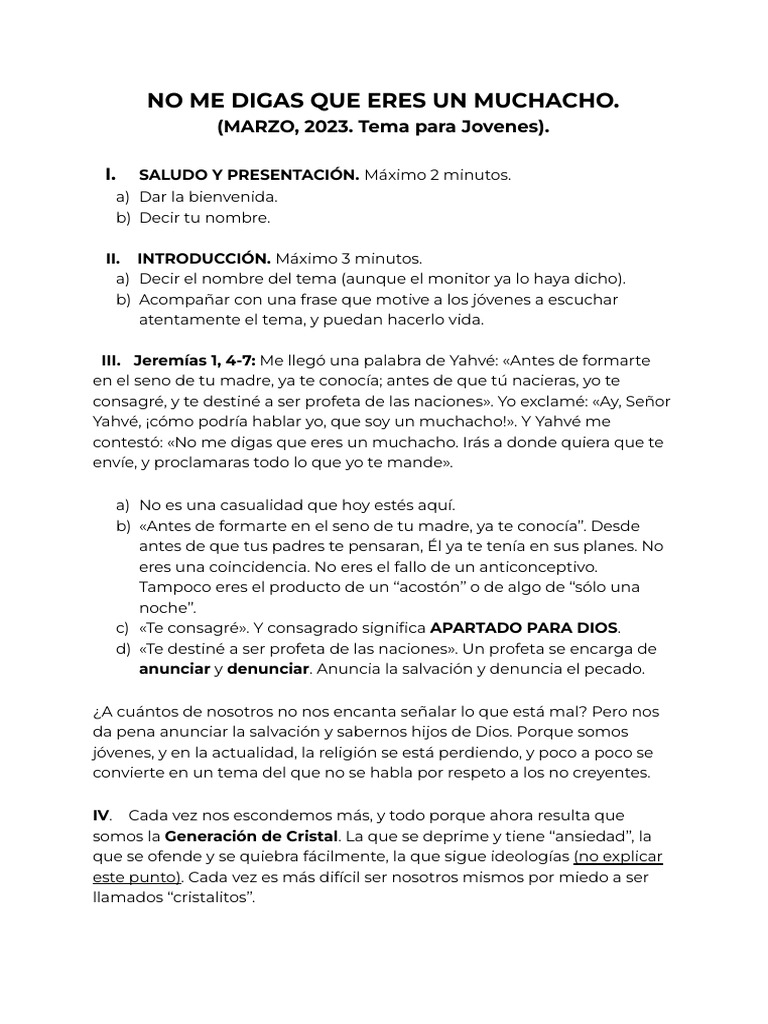 No Me Digas Que Eres Un Muchacho | PDF | Dios