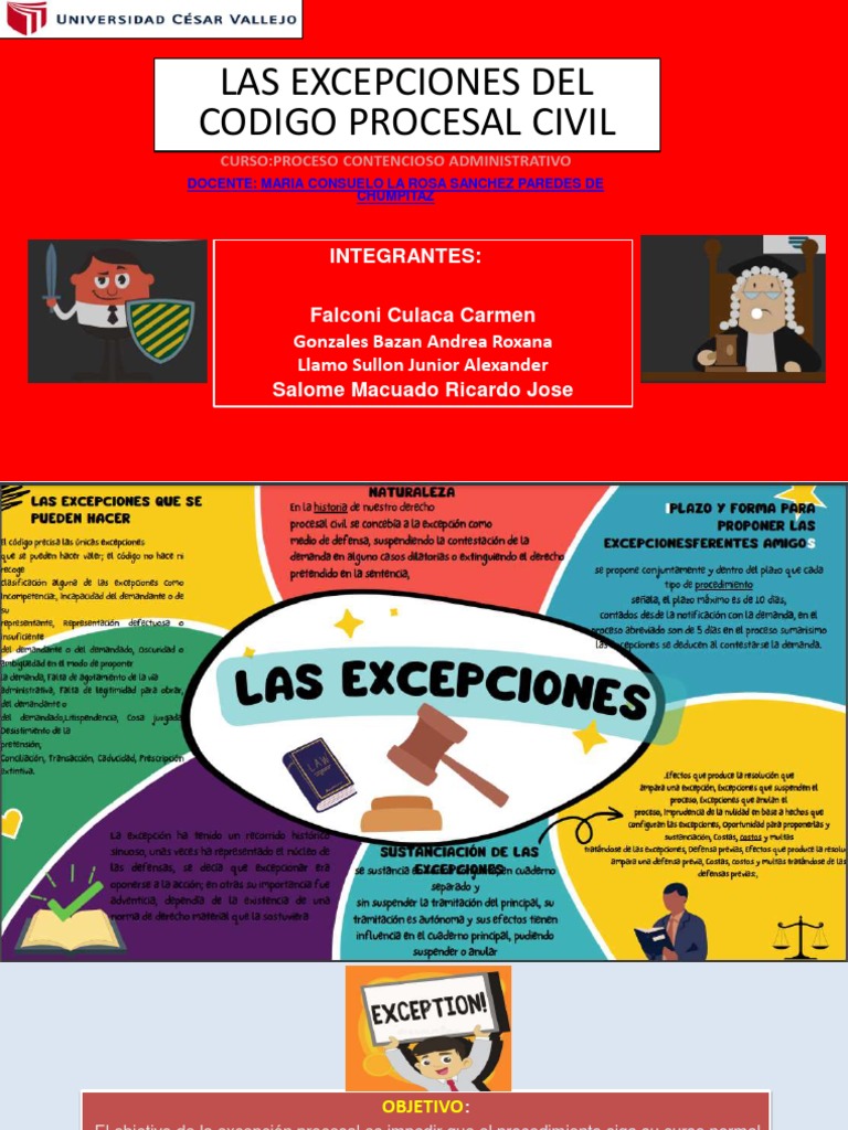 Las Excepciones | PDF | Demanda judicial | Ley procesal