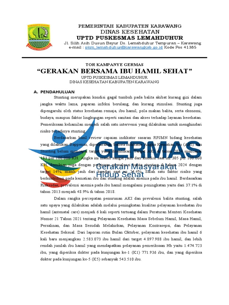 Tor Gerakan Bumil Sehat | PDF