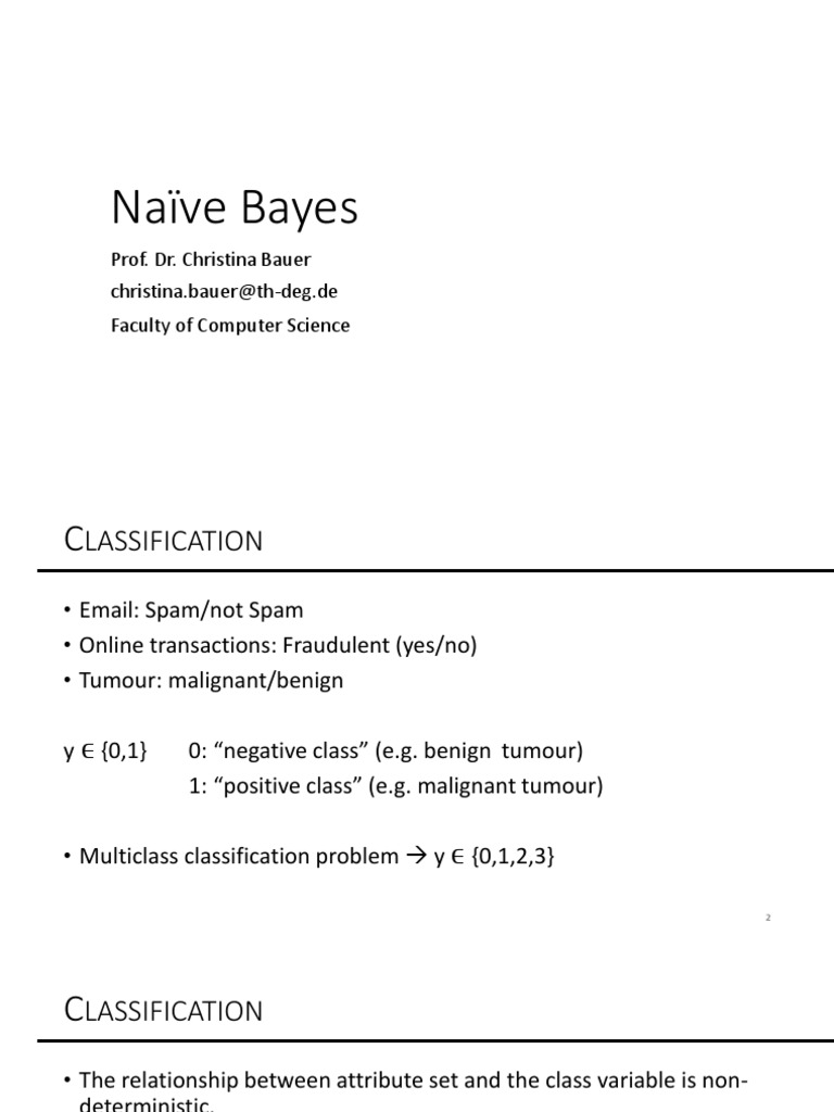 6 - Naive Bayes | PDF | Statistical Classification | Estimator