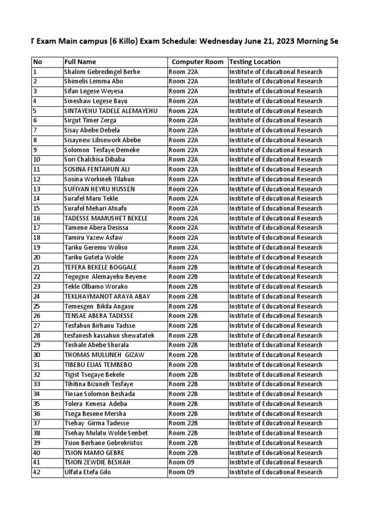 GAT Exam Schedule June 21, 2023 | PDF