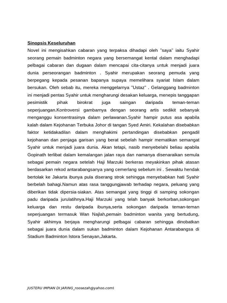 Novel Justeru Impian Di Jaring t3 | PDF