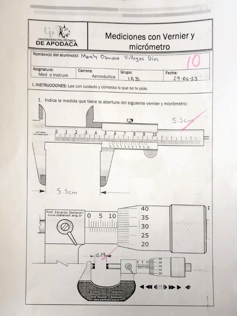 Mediciones Precisas: Vernier y Micrómetro | PDF | Longitud | Instrumento de medición