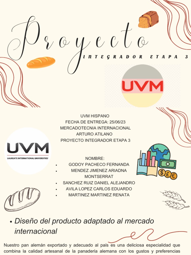 Proyecto Integrador Etapa 3 | PDF | Panes | Mercado (economía)