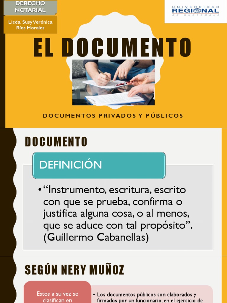 El Documento: Documentos Privados Y Públicos | PDF | Justicia | Crimen ...
