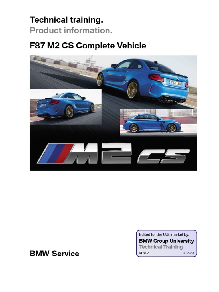 BMW F87 M2 CS Technical Manual | PDF | Brake | Tire