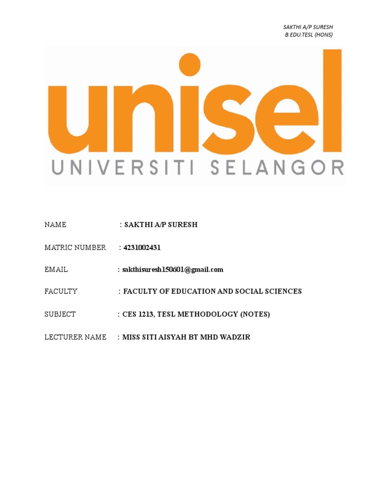 Notes Tesl Methodology | Download Free PDF | Curriculum | Language ...