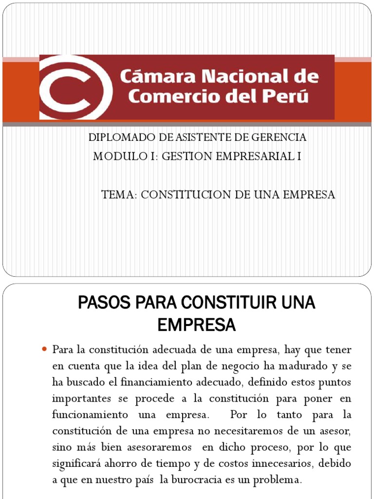 Constitucion de Una Empresa | PDF | Economias