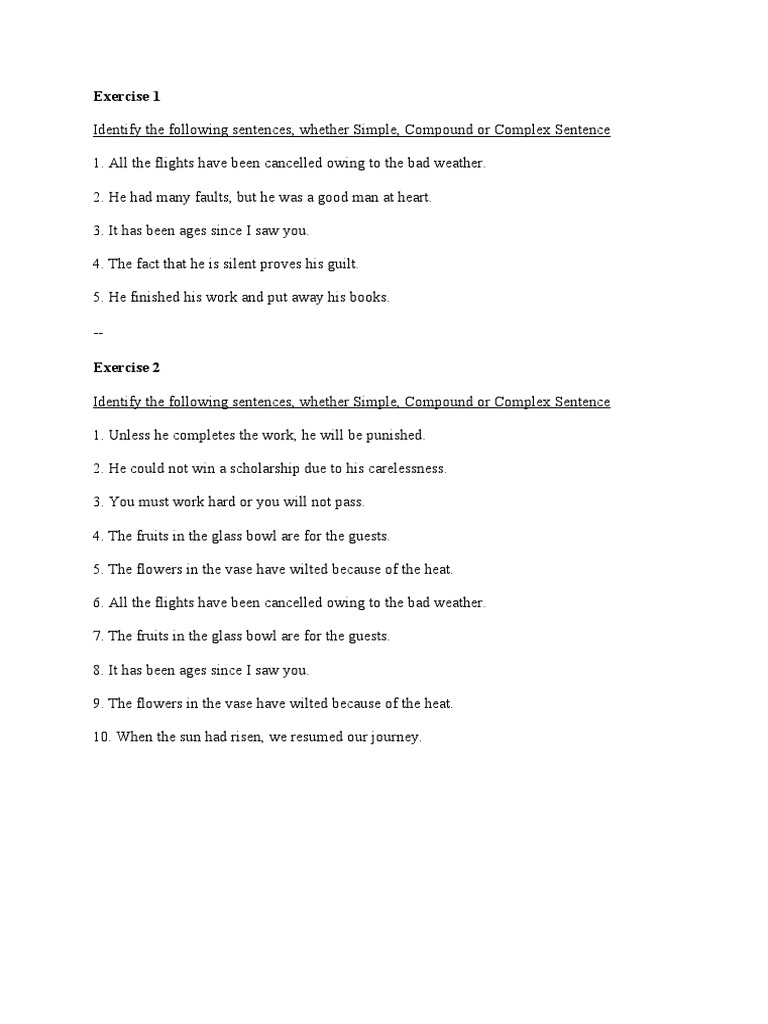(Activity Packet) Sentence Structure | PDF