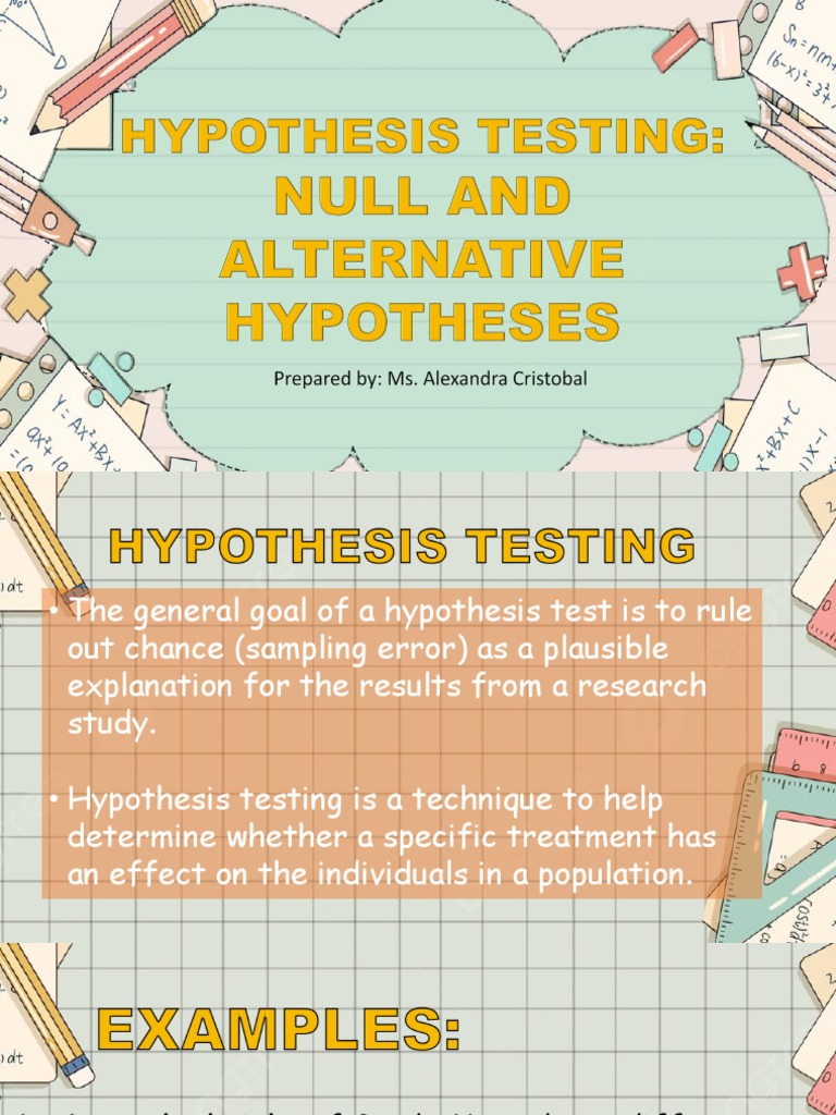 (L3.1) - Hypothesis Testing - Null and Alternative Hypotheses | PDF ...