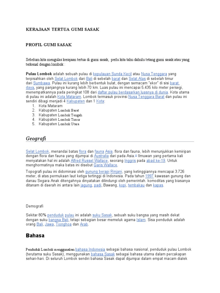 Profil Lombok | PDF | Perjalanan