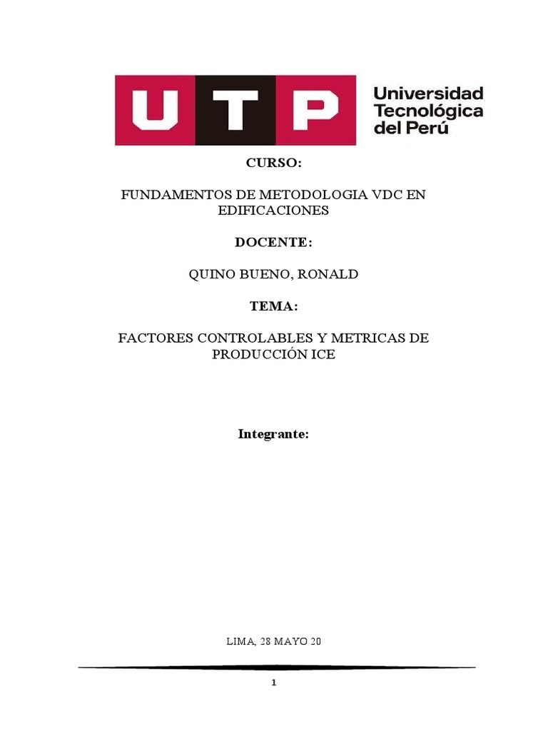 Factores Controlables y Metricas | PDF