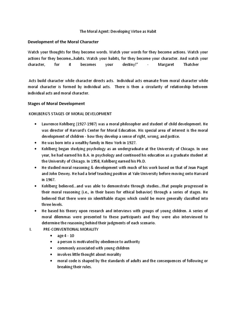 Understanding Kohlberg's Moral Development | PDF | Morality ...