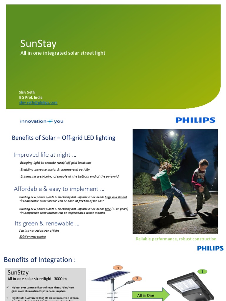 Philips Solar Street Light brp710 | PDF | Solar Panel | Street Light