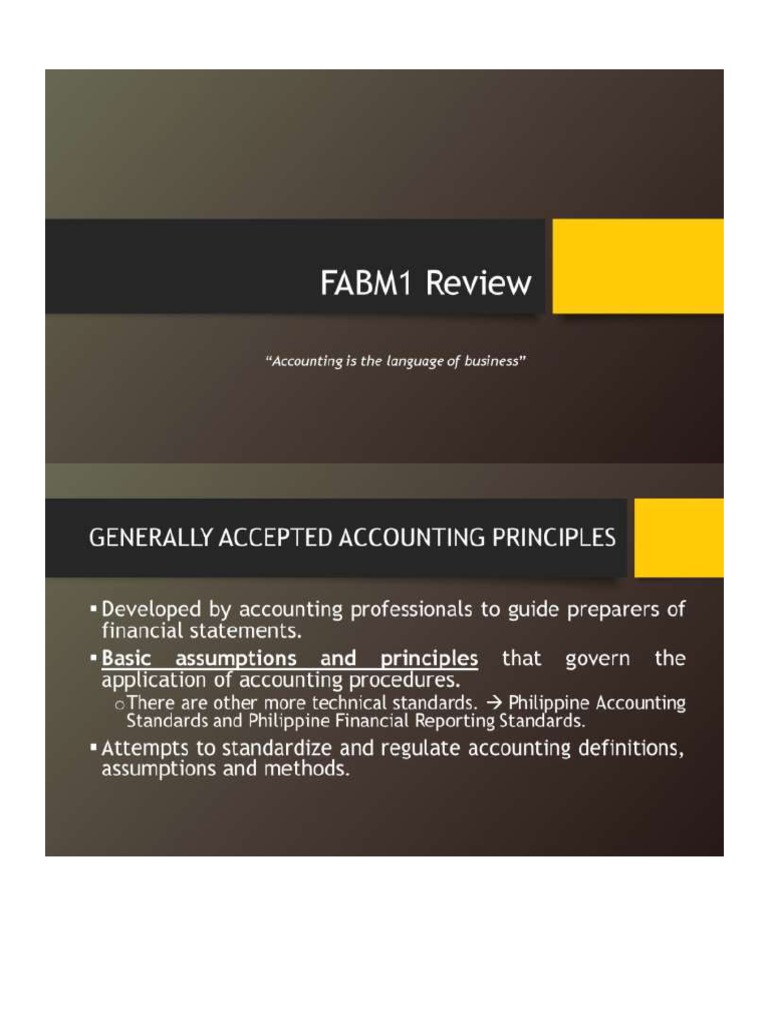 FABM1 Review | PDF